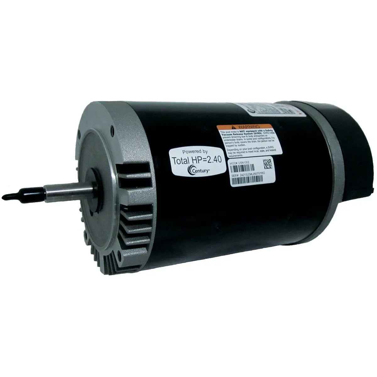 USN1202 Century Pool Pump Motor 2HP 1 Phase 60Hz 208-230/115V Y56J ...