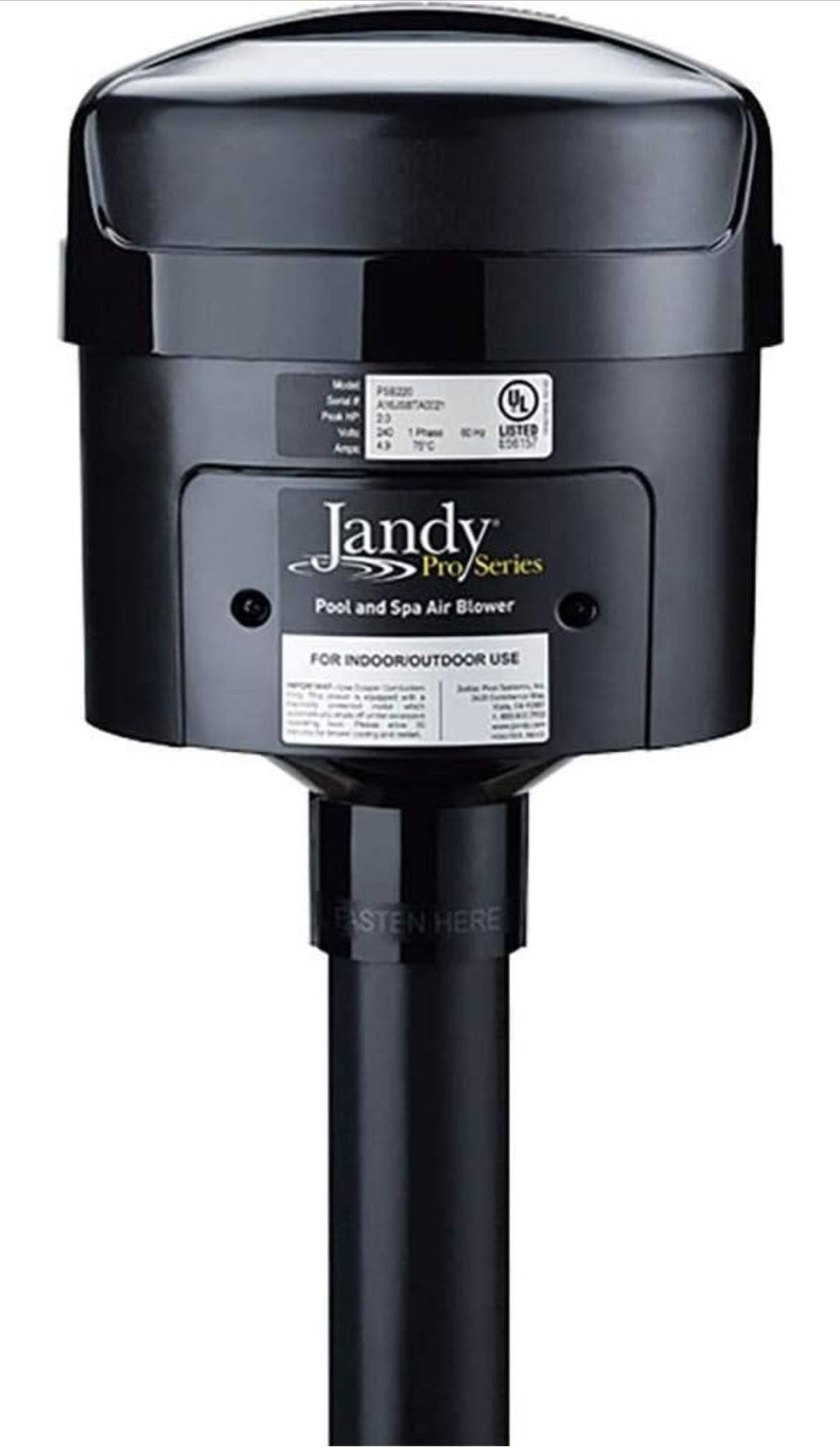 Jandy PSB215. JANDY PRO SERIES POOL & SPA BLOWER, 1.5HP, 240V ...