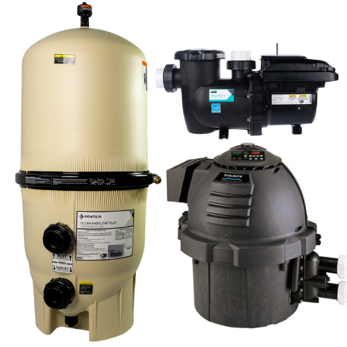 Pentair Pool Equipment Bundle. 520 sq. ft. Filter, Sta-Rite 400NA Heat ...